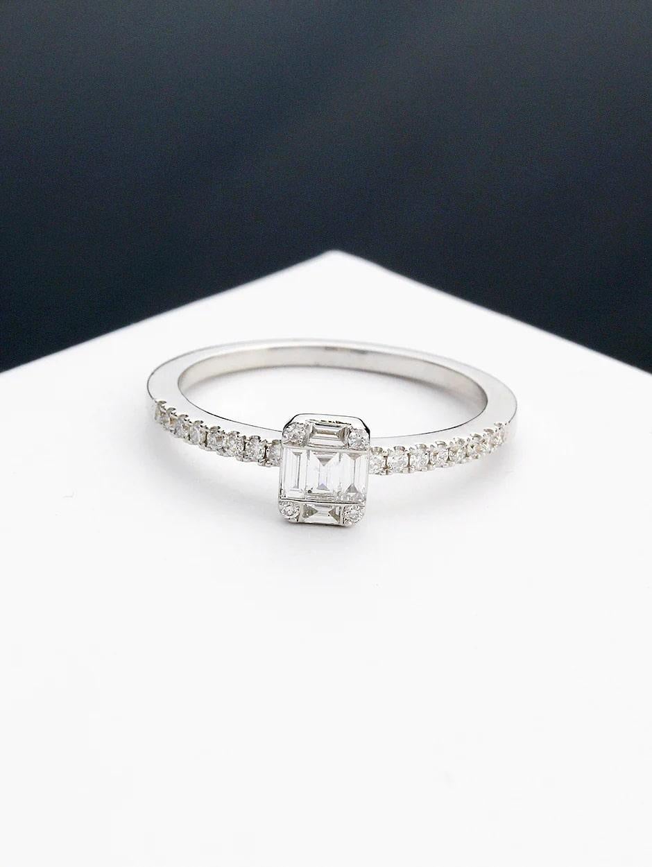 Customizable Mai Mini Baguette Diamond Ring For Sale at 1stDibs