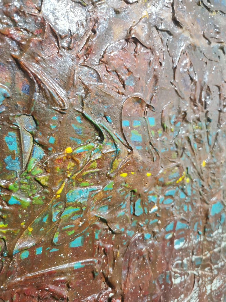 Maico Camilo - Impasto Earthy Abstract Acrylic and Enamel Painting ...