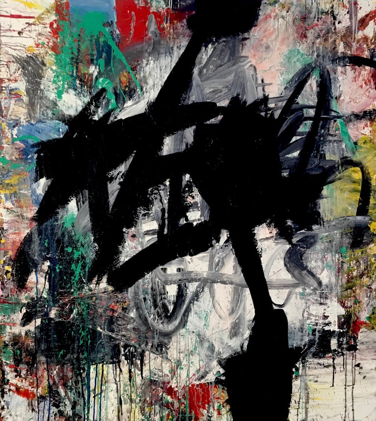 Maico Camilo - Large Abstract Acrylic, Gel and Epoxy Painting "Untitled ...
