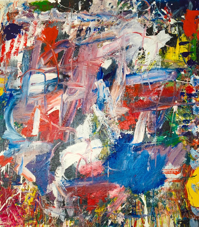 Maico Camilo - Large Abstract Acrylic on Canvas Painting "Encrypted ...