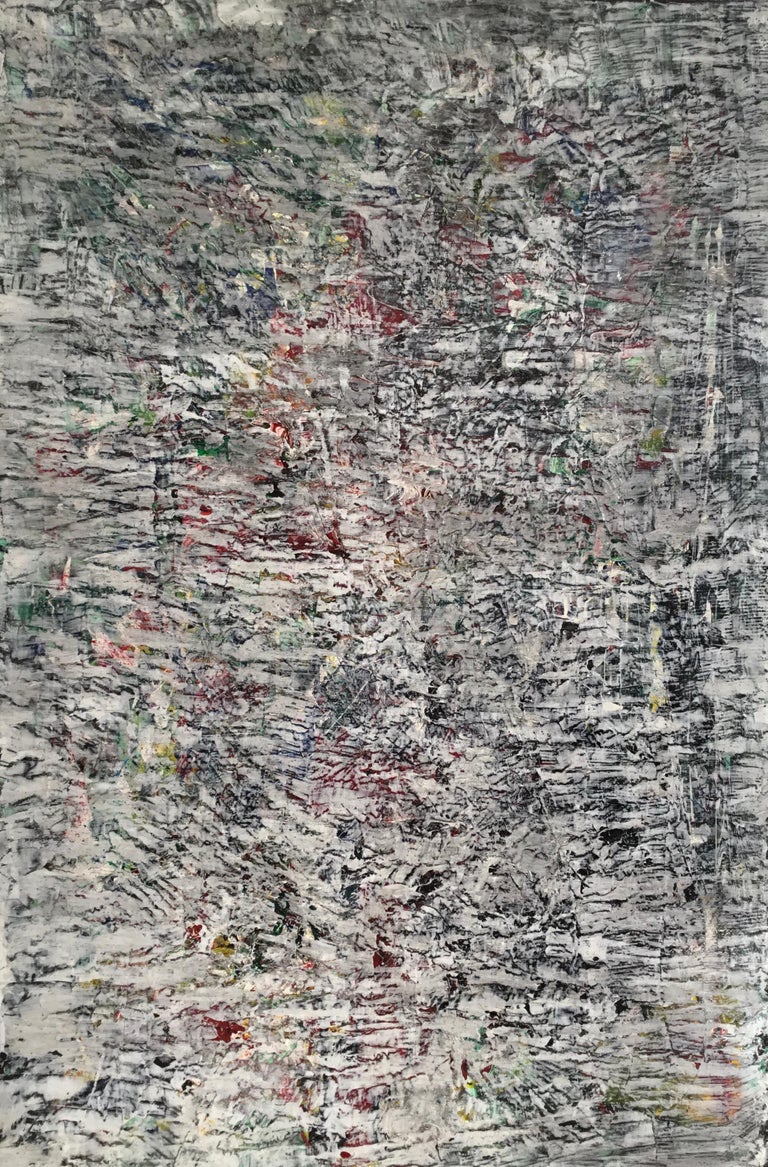 Maico Camilo - Large Abstract Painting on Canvas "Garden in Bloom" For ...