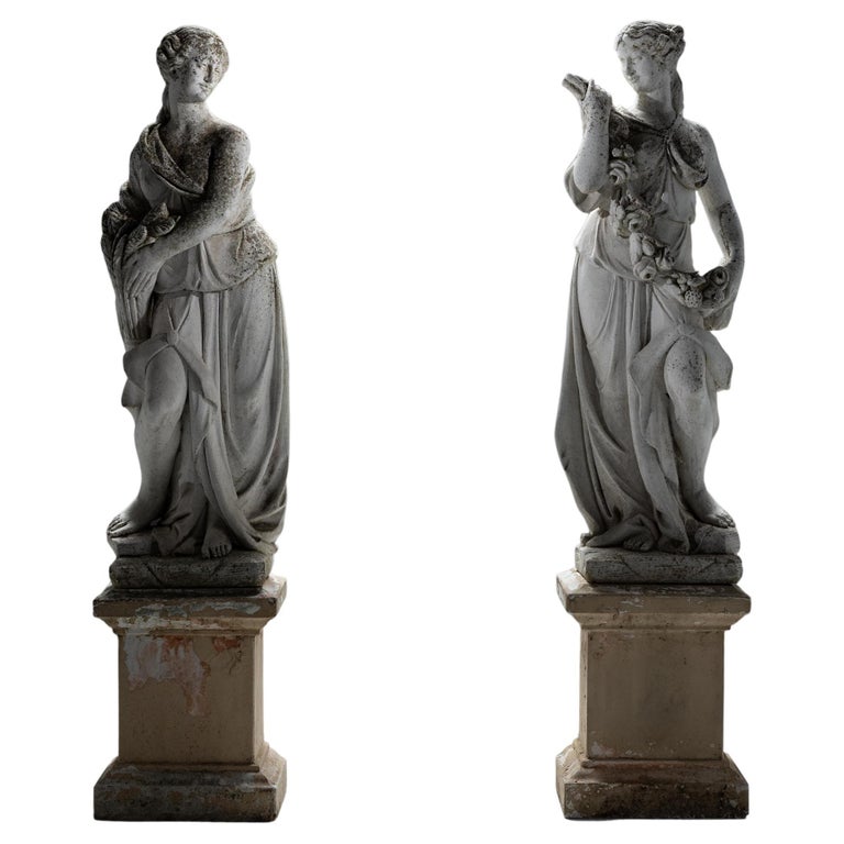 Maidens with Pedestals, England circa 1950 at 1stDibs