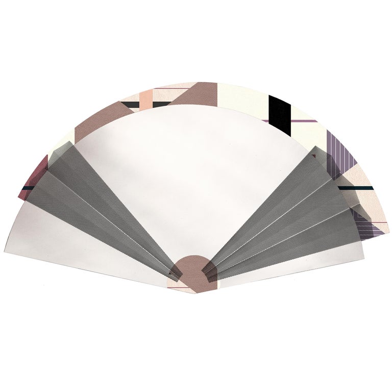 Maiohgi Fan Shaped Wall Mirror Contemporary Limited Edition Color For ...