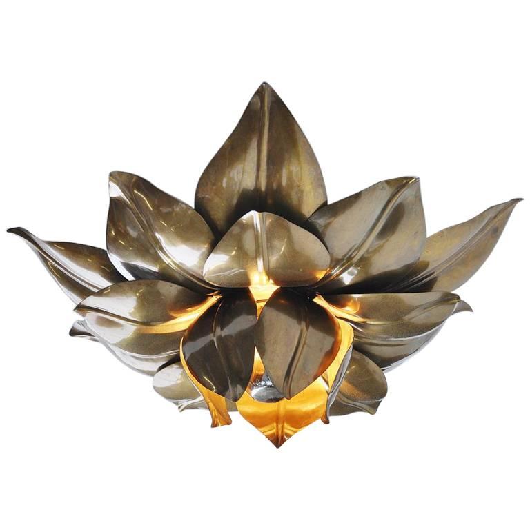 Maison Charles Flower Ceiling Lamp, France, 1970 at 1stDibs