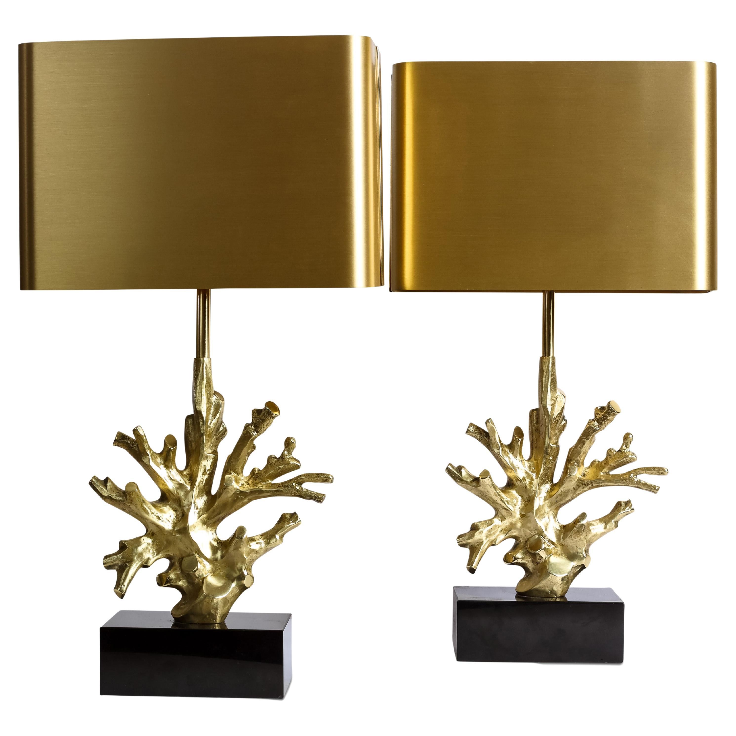 Maison Charles Pair Corail Lamps For Sale at 1stDibs