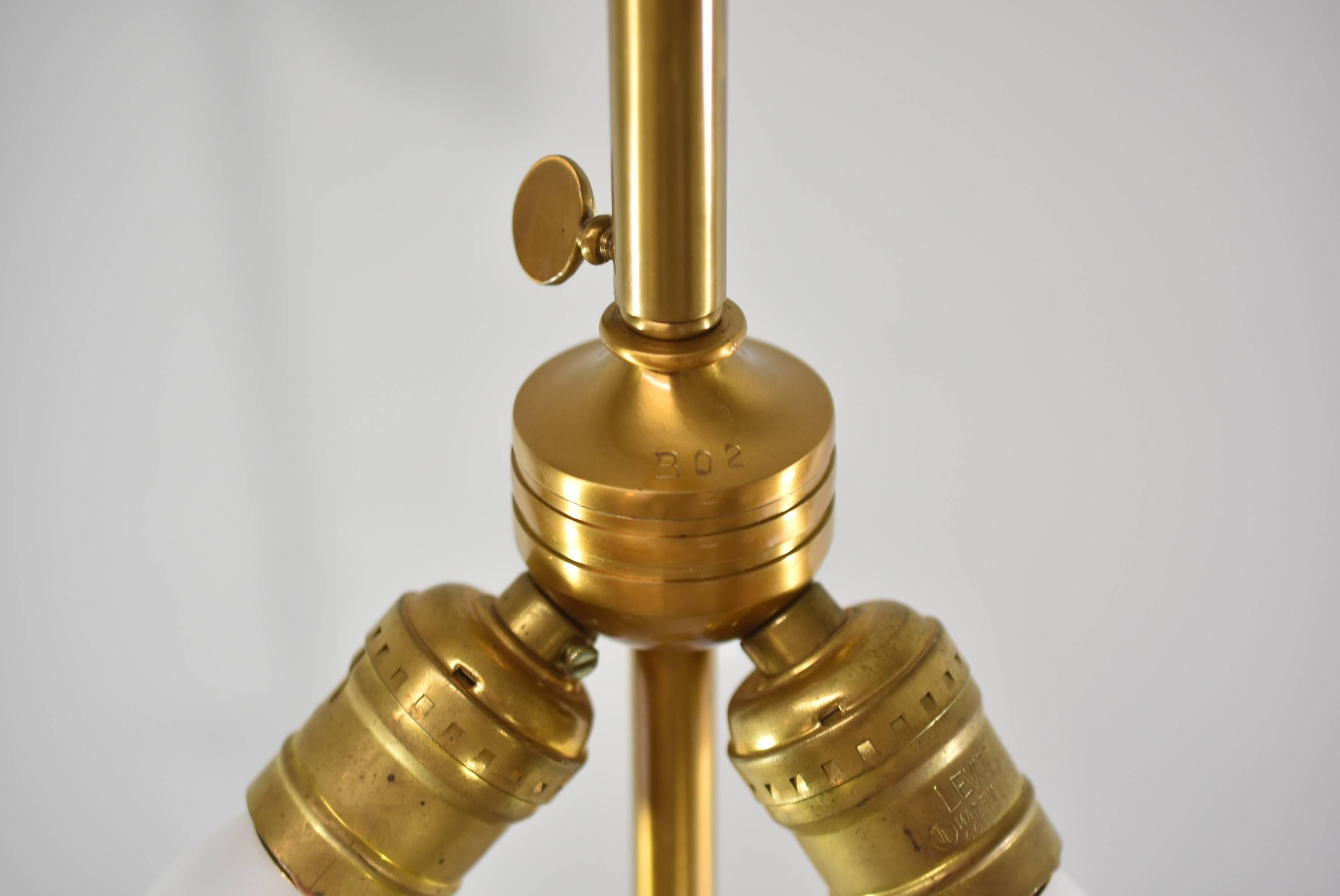 Maison Charles Paris France Colonne Empire Brass Table Lamp For Sale at ...