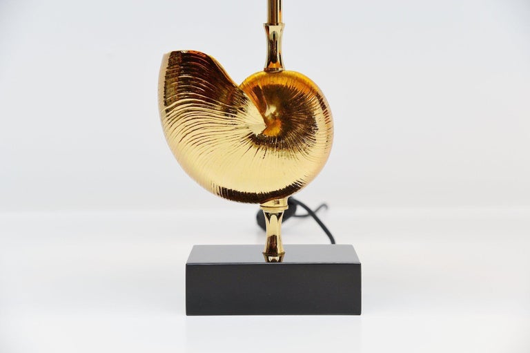 Maison Charles Shell Table Lamp, Pair, France, 1970 at 1stDibs