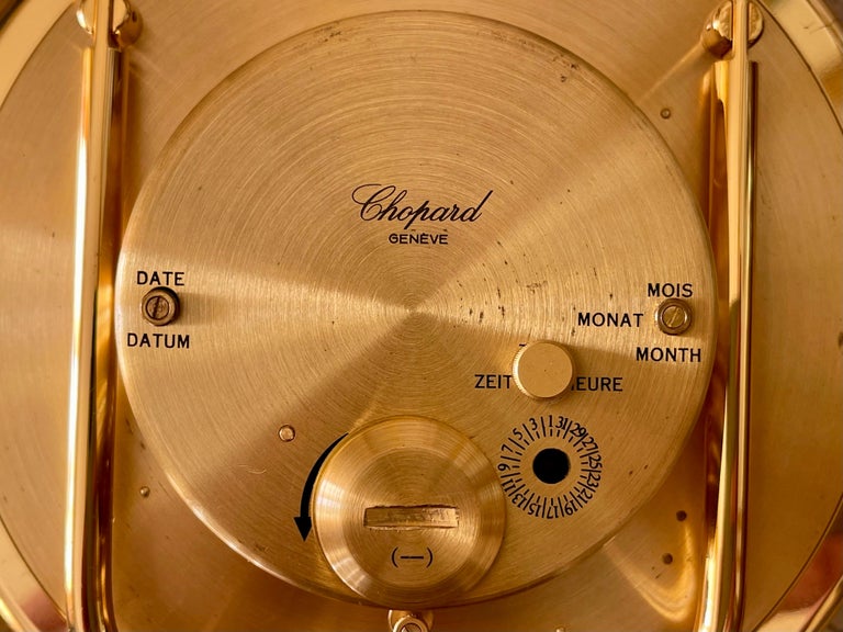 Maison Chopard Genève, Desk Clock in Metal For Sale at 1stDibs