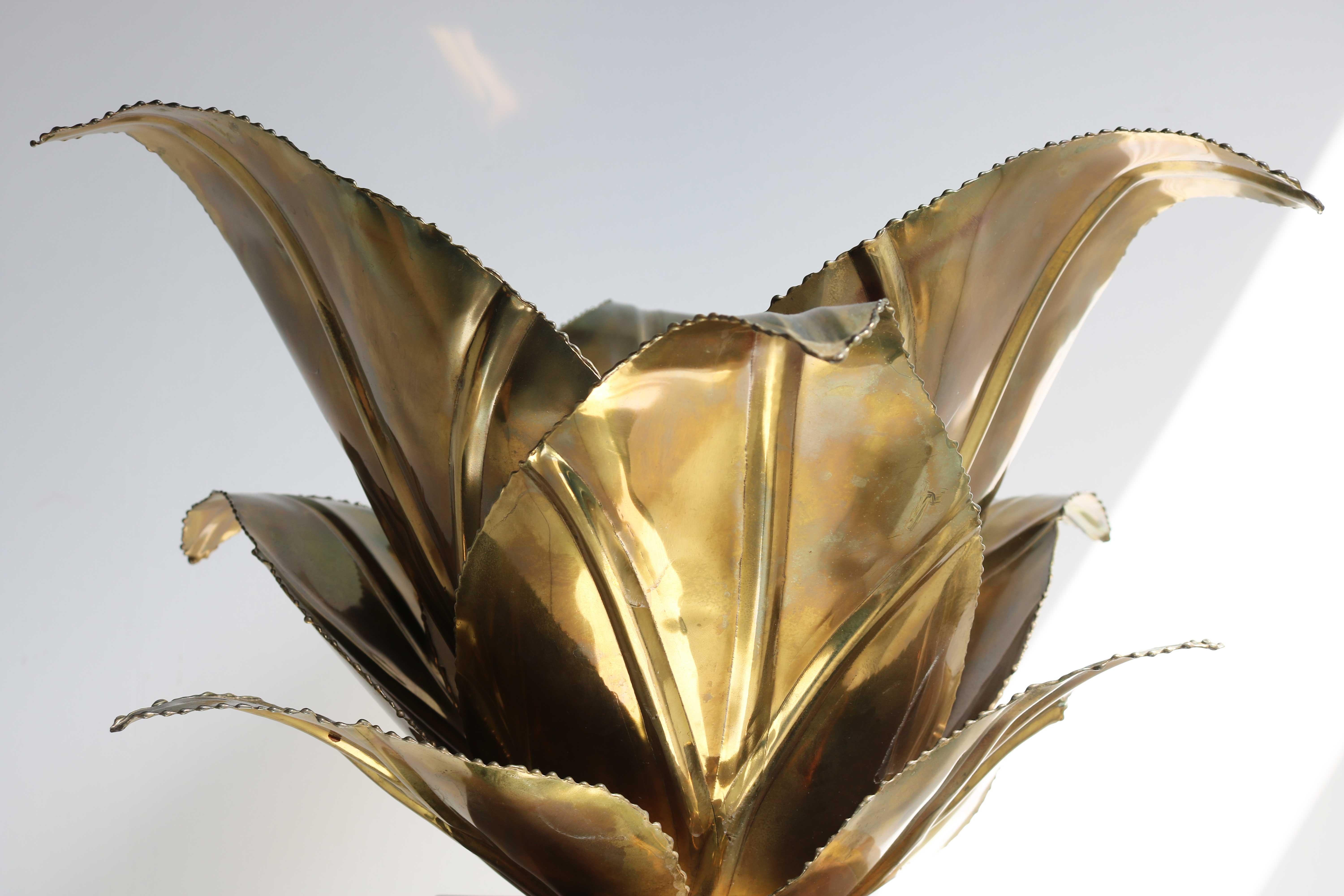 Maison Jansen Aloe Vera Plant Table Lamp, Regency Floral Table Light ...