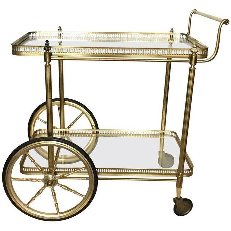 Maison Jansen Brass Bar Cart at 1stDibs
