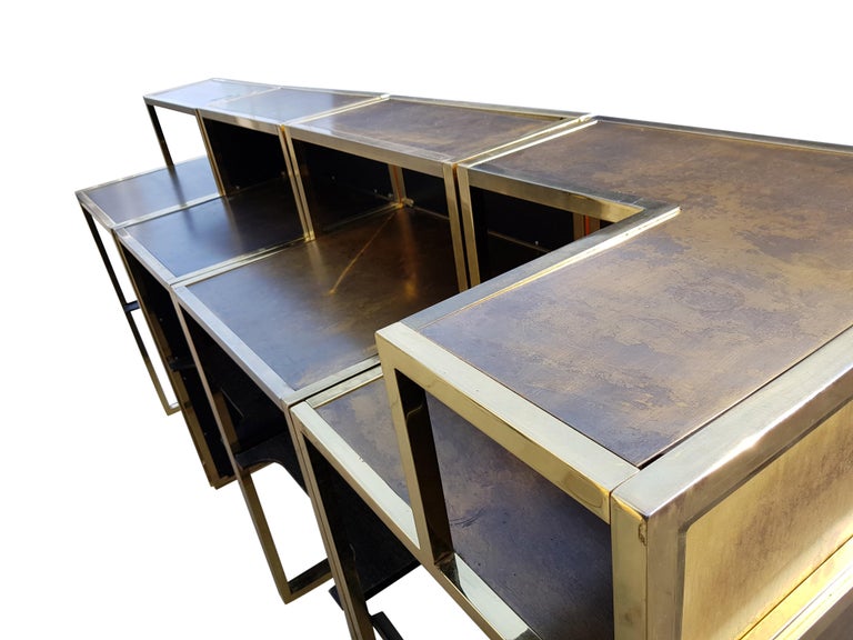 Brass Modular Bar with Barstools For Sale at 1stDibs | modular bar ...