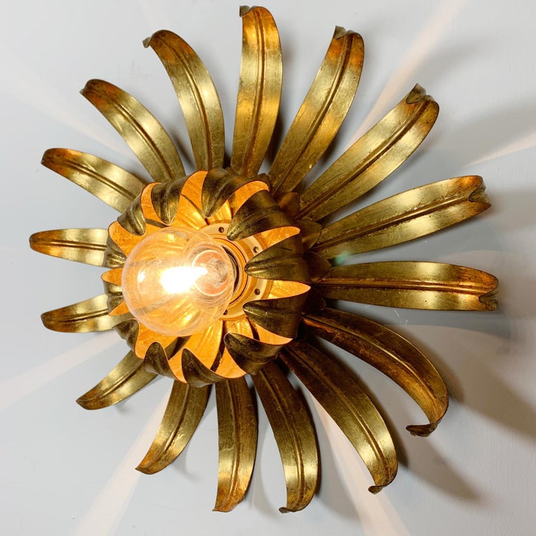 Maison Jansen Flower Flush Light For Sale at 1stDibs