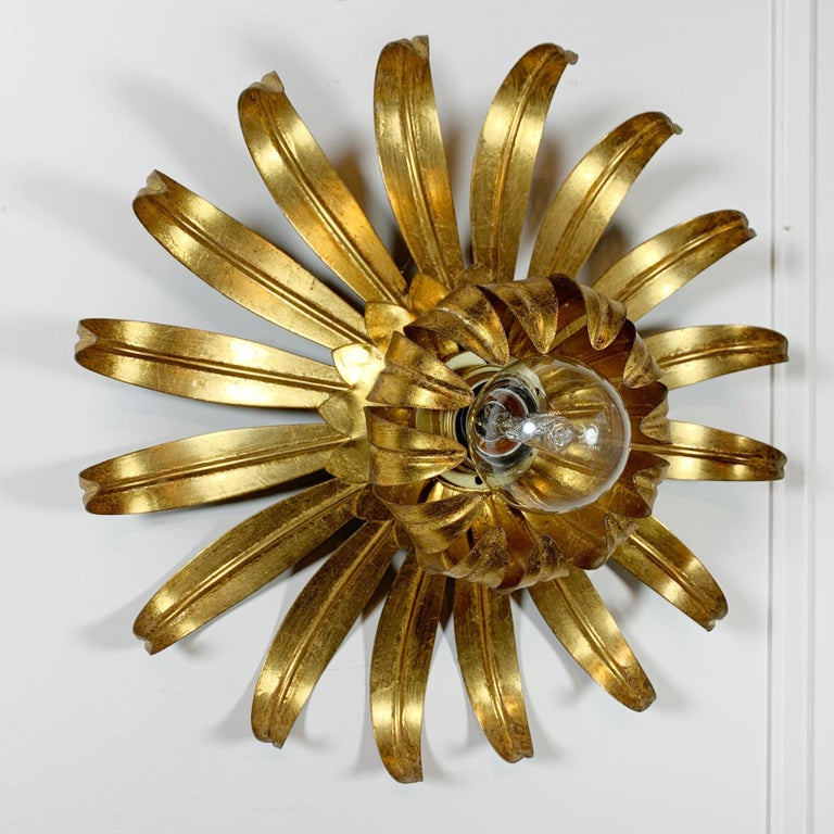 Maison Jansen Flower Flush Light For Sale at 1stDibs