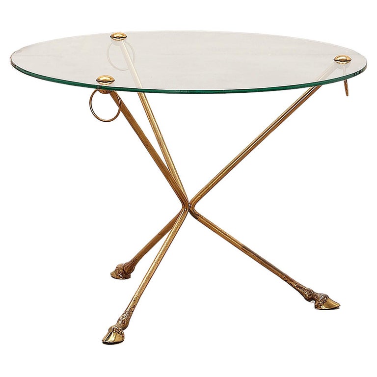 Maison Jansen Glass coffee table made around 1960, France. For Sale at ...