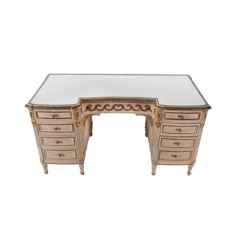 Maison Jansen Louis XVI Style Mirror Top Vanity or Desk, Geraldine ...