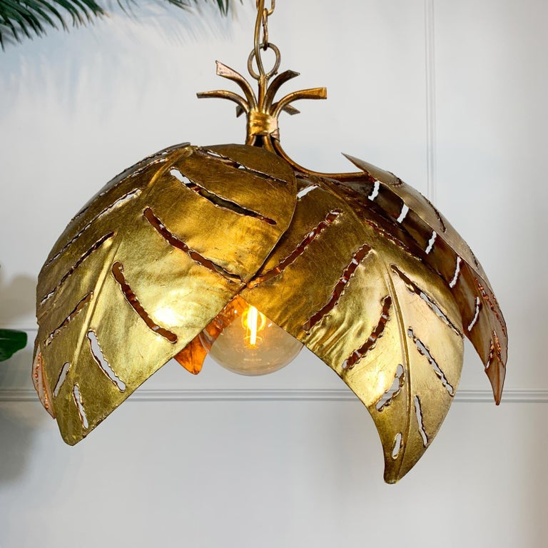 Maison Jansen Monstera Leaf Chandelier at 1stDibs