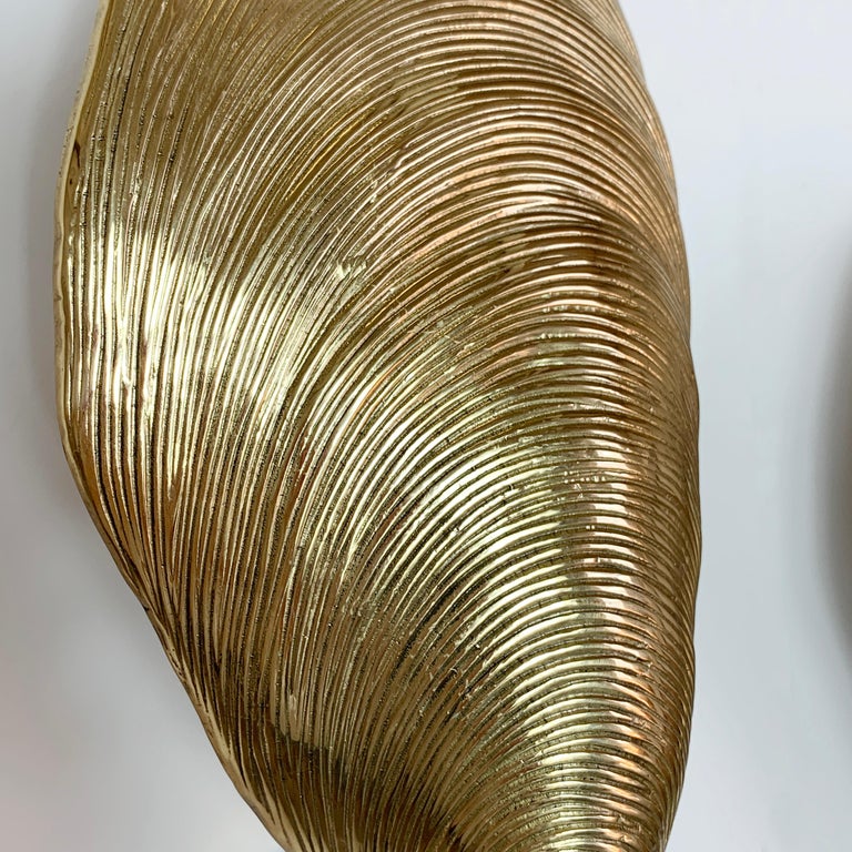 Maison Jansen Mussel Shell Wall Sconces, 1970s at 1stDibs