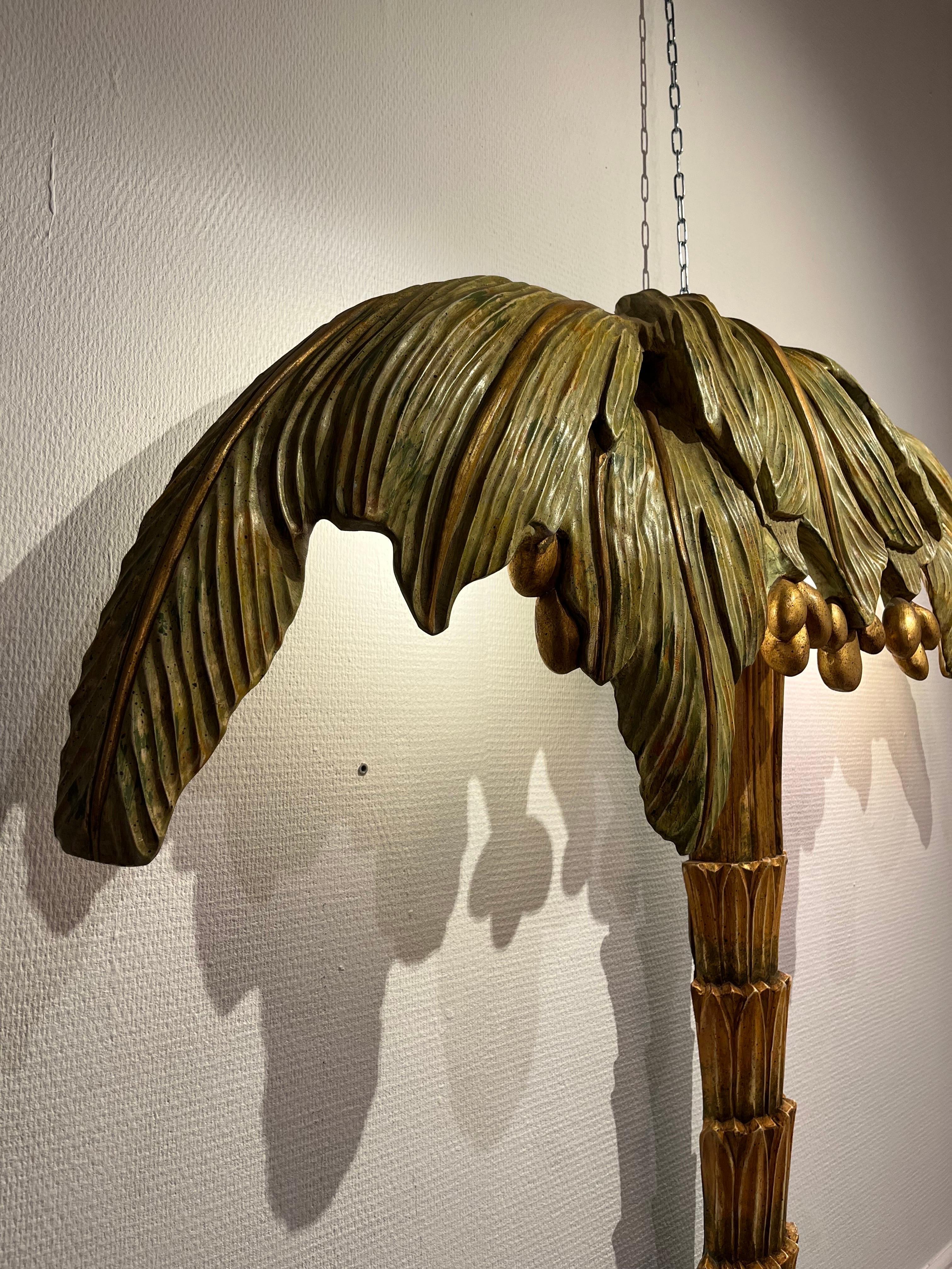 Maison Jansen Palm Tree Floor Lamp, 1970s, France at 1stDibs