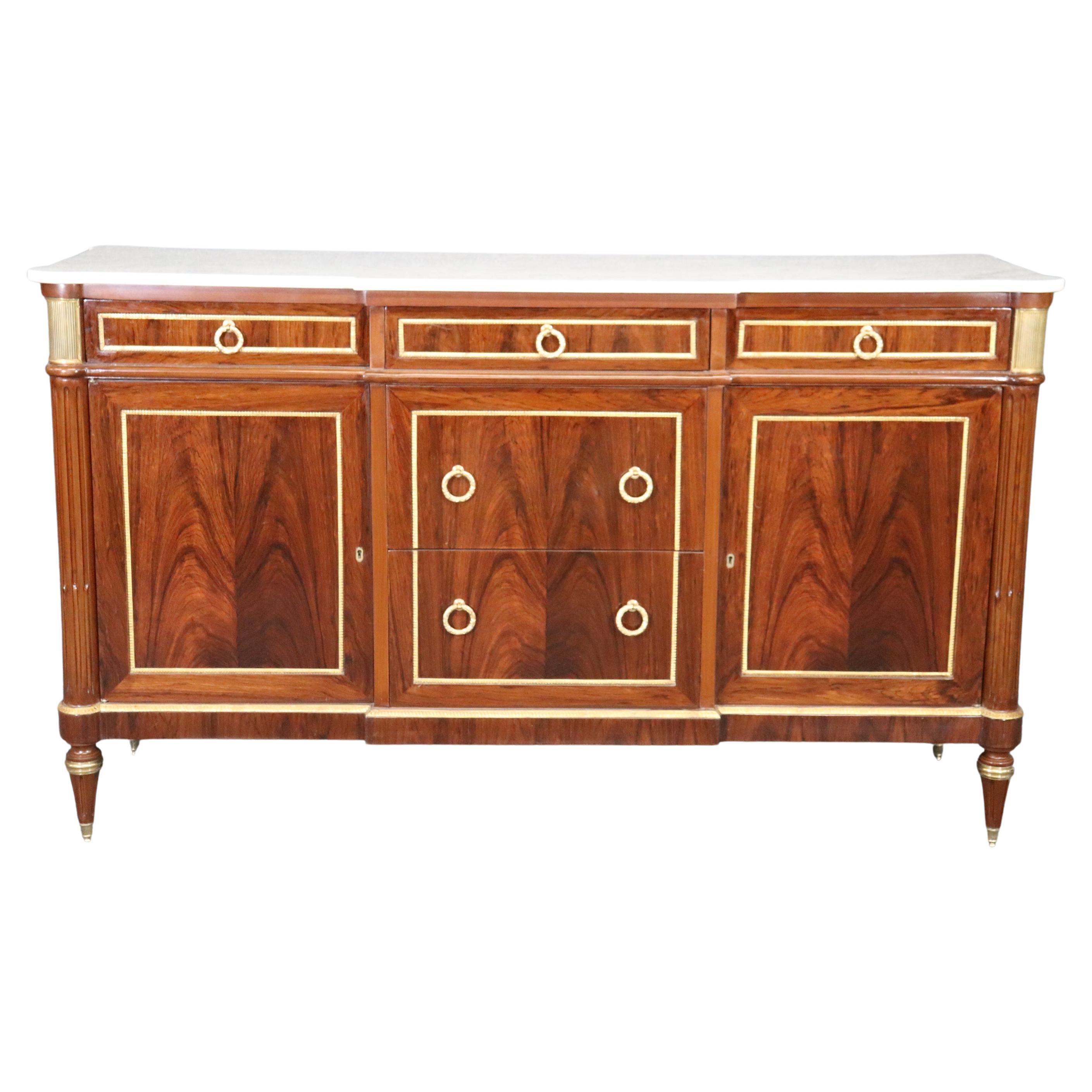 Maison Jansen Style Directoire Bronze Mounted Marble Top Sideboard ...