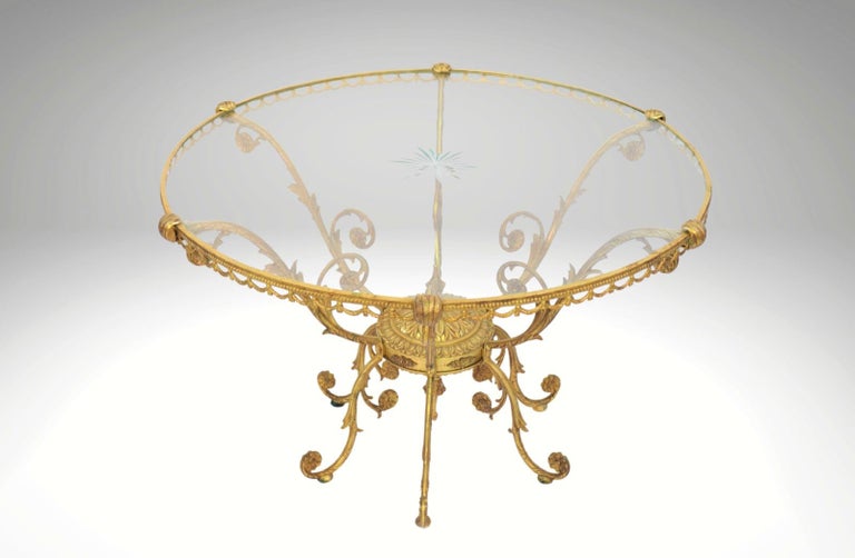 Maison Jansens Bronze Coffee Table, 70's 20th Century For Sale at 1stDibs