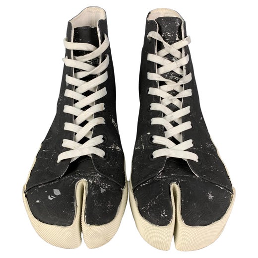 Martin Margiela Tabi Black Mule Wedge Split Toe Shoes at 1stDibs ...