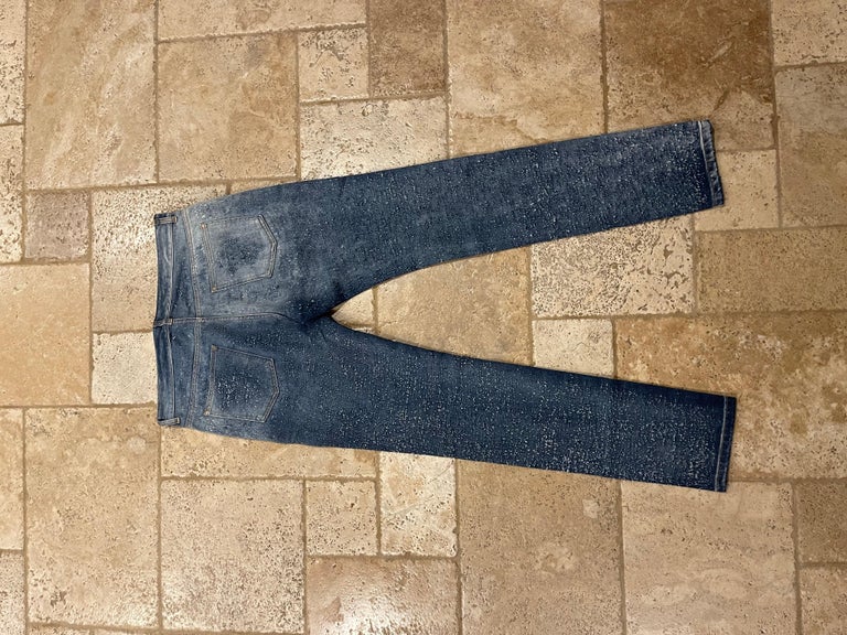 Maison Margiela SS15 Pilled Distressed Denim Blue Jeans For Sale at 1stDibs