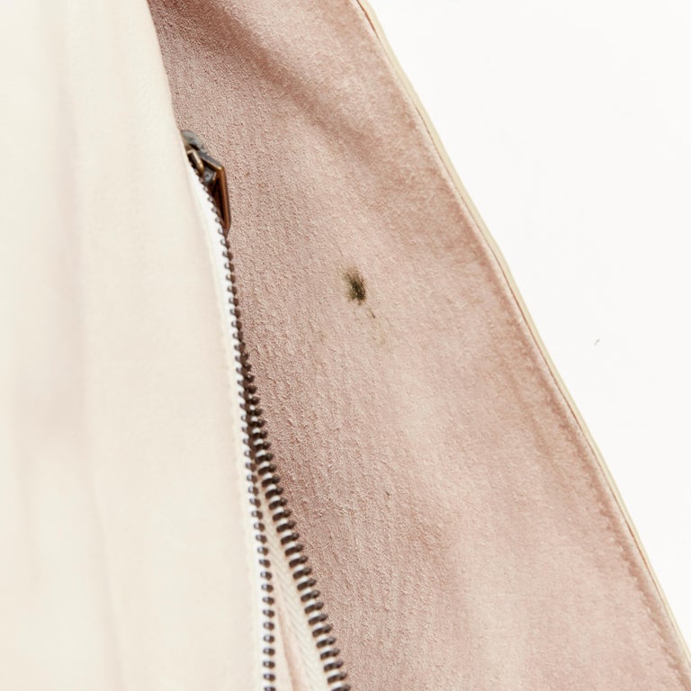 MAISON MARGIELA VIntage off white mock croc leather oversized flap ...