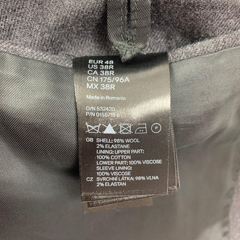 MAISON MARGIELA x H&M Size 38 Gray Wool Hook and Eye Closure Sport Coat For Sale at 1stDibs