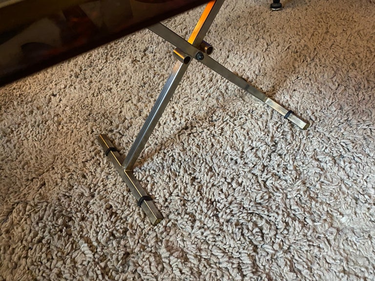 Maison Mercier Paris folding table in tortoise shell lucite and brass ...