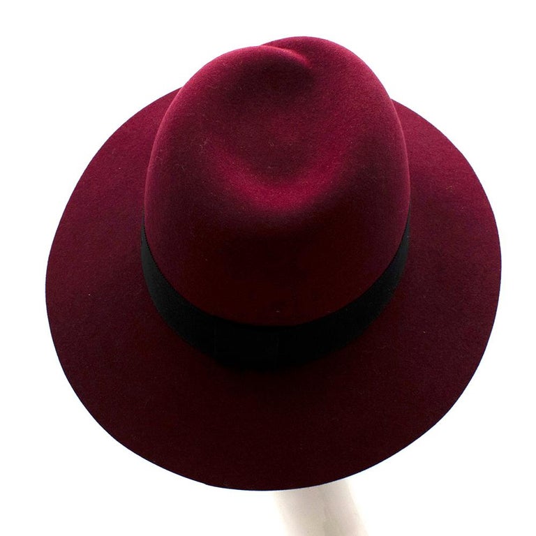 Maison Michel Paris Wool Felt Hat Bordeaux at 1stDibs | maison michel ...