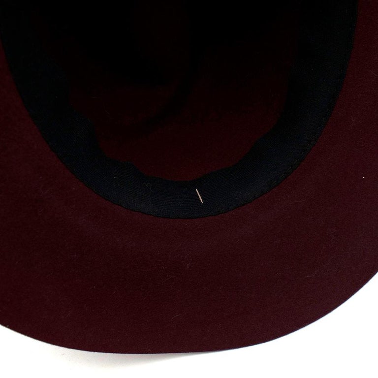 Maison Michel Paris Wool Felt Hat Bordeaux at 1stDibs | maison michel ...