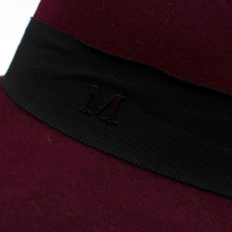 Maison Michel Paris Wool Felt Hat Bordeaux at 1stDibs | maison michel ...
