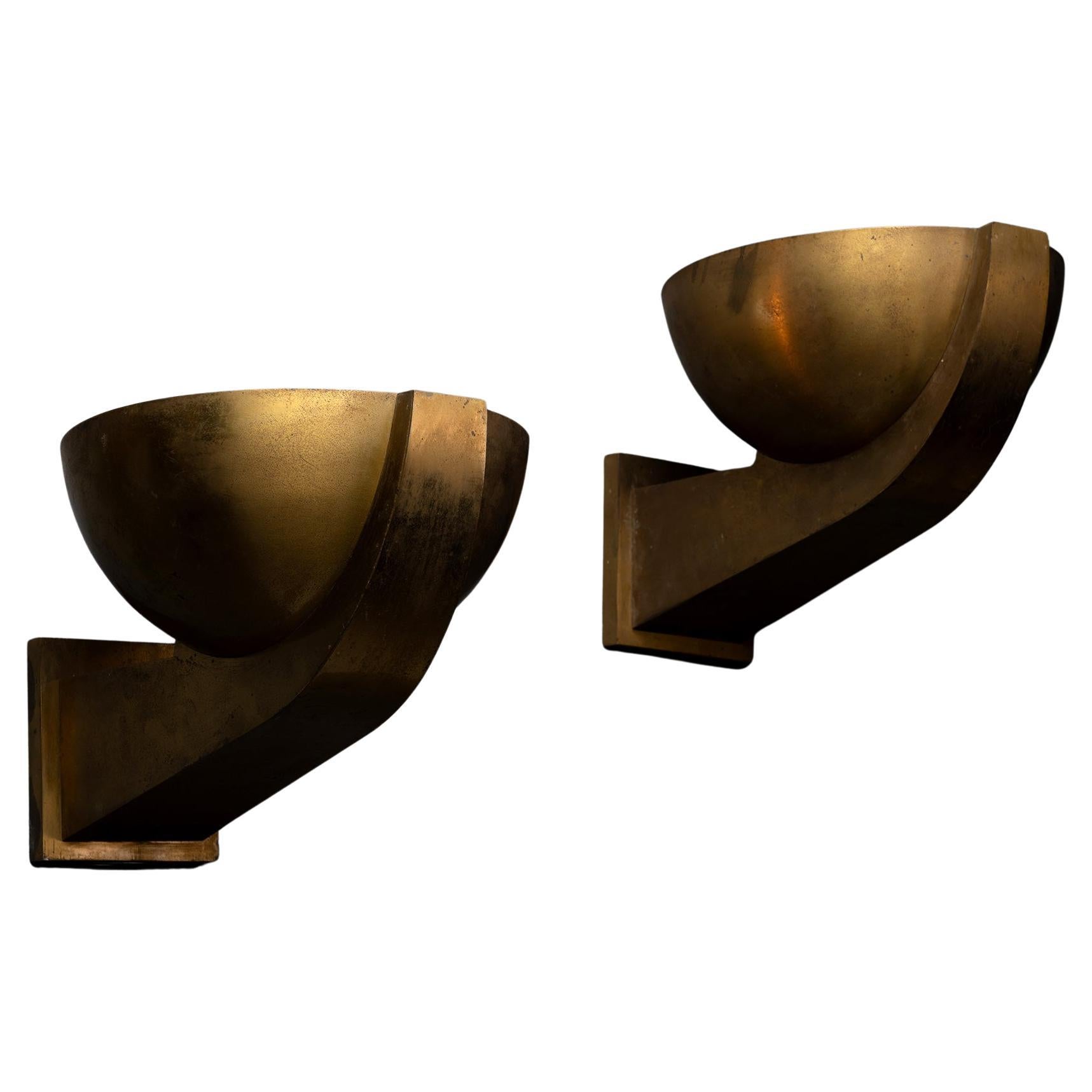 Sculptural Wall Lights, circa 1950 For Sale at 1stDibs