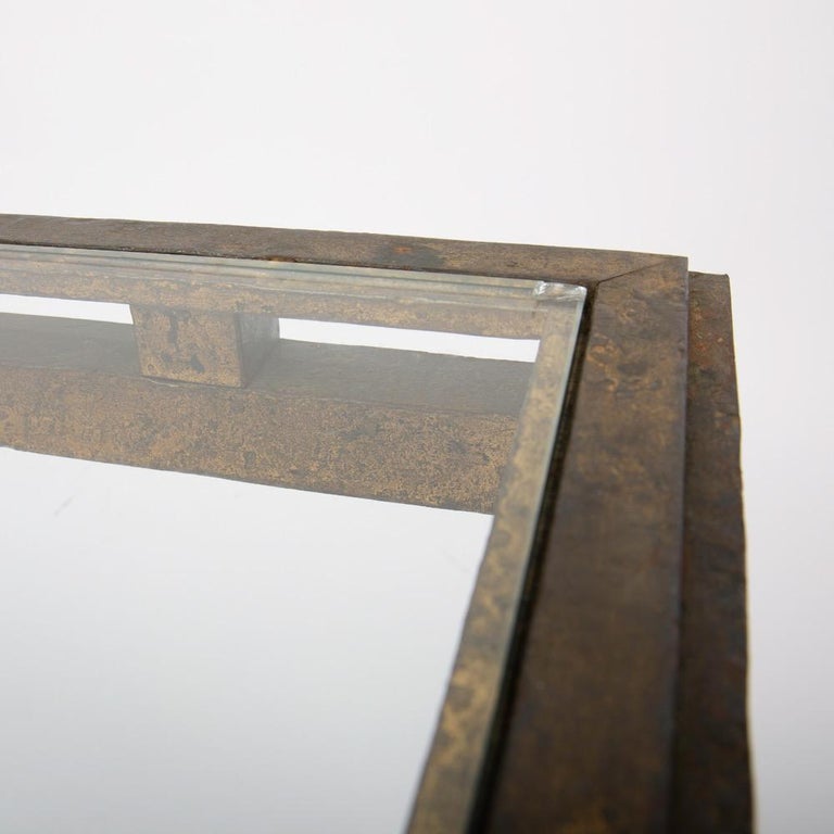 Maison Ramsay, France, Golden Iron and Glass Coffee or Cocktail Table ...