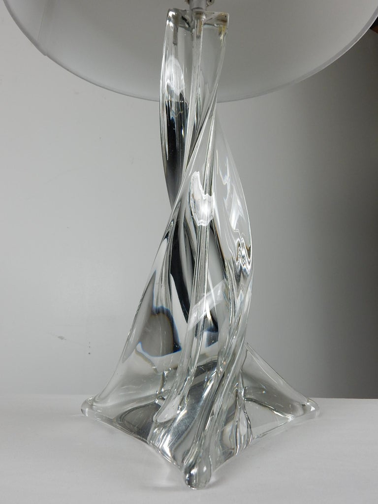 Elegant Maison Saint-Louis Crystal of France Sculptural Art Glass Lamps ...