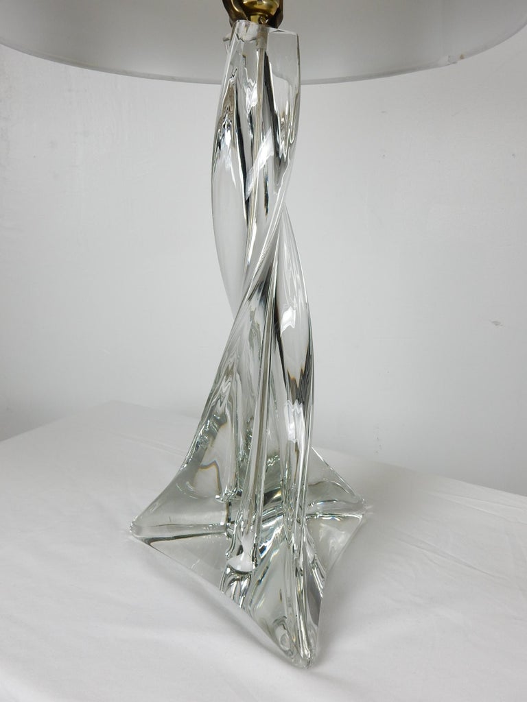 Elegant Maison Saint-Louis Crystal of France Sculptural Art Glass Lamps ...