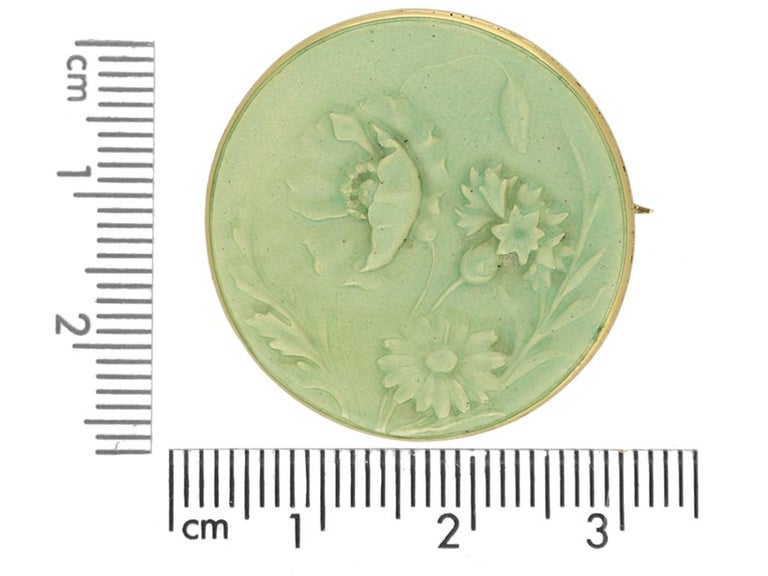 Maison Vever Paris Enamel and Gold Brooch French circa 1900. For Sale ...