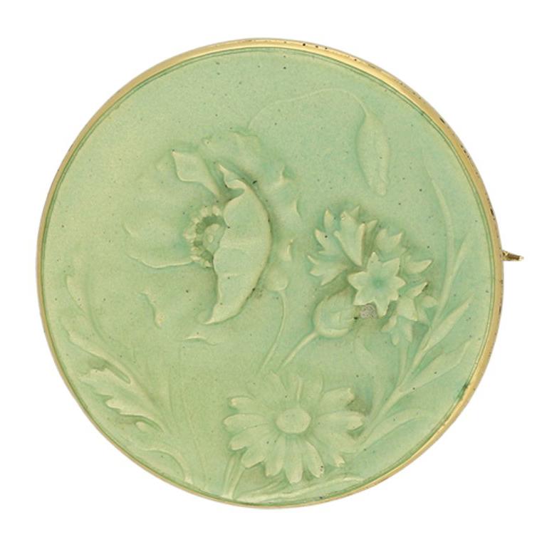 Maison Vever Paris Enamel and Gold Brooch French circa 1900. For Sale ...