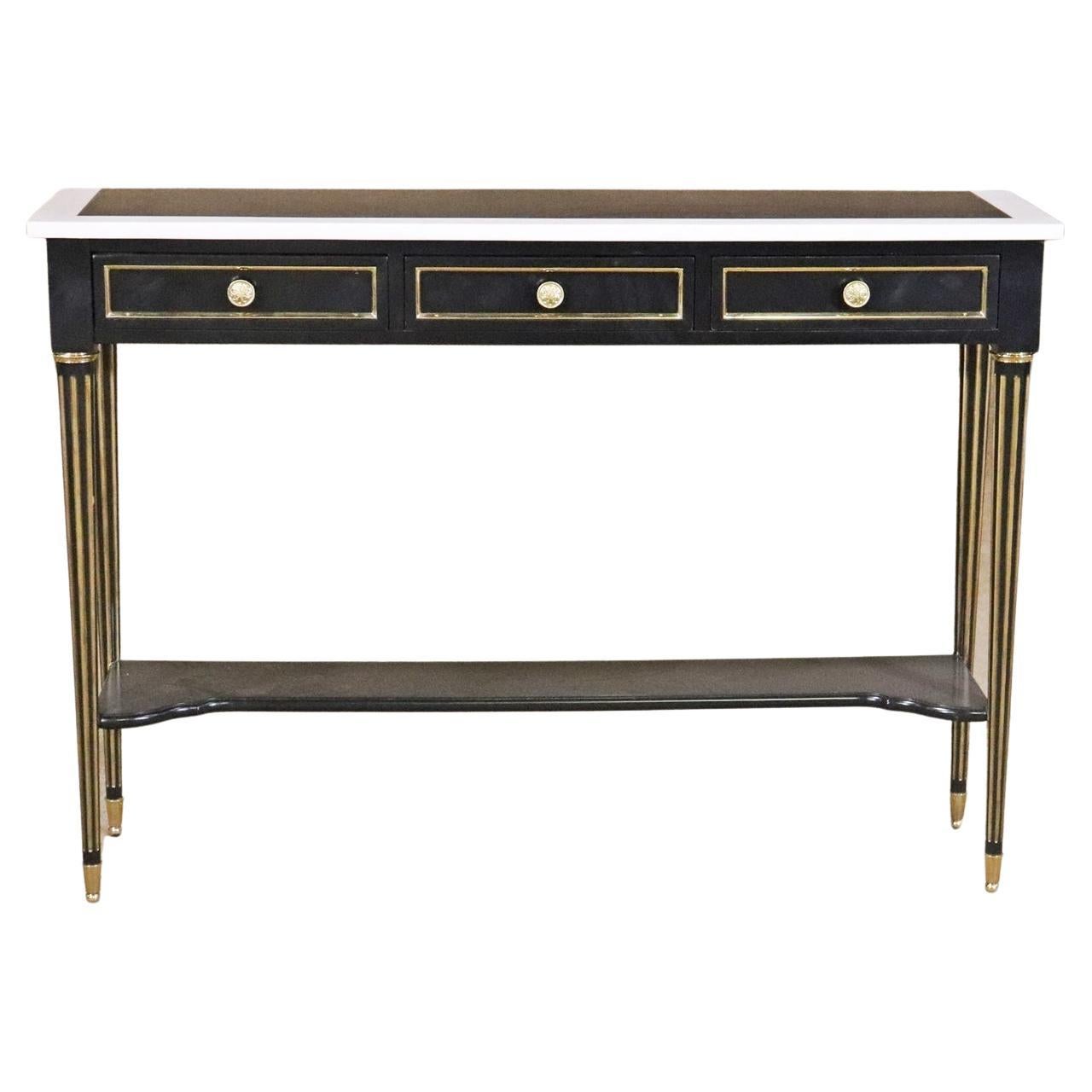 French Directoire Style Walnut Narrow Console Table at 1stDibs