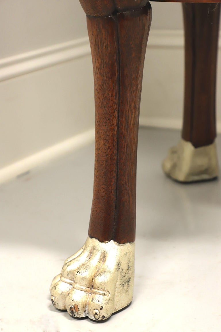 MAITLAND SMITH Banded Mahogany Regency Style Round Accent Table at 1stDibs