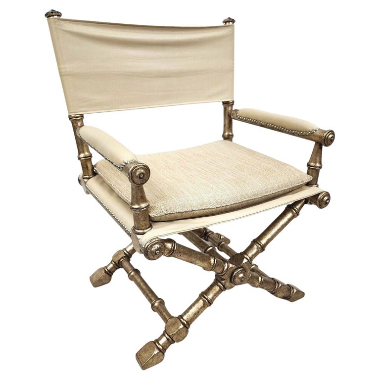 Maitland Smith Campaign Style Accent Chair For Sale at 1stDibs