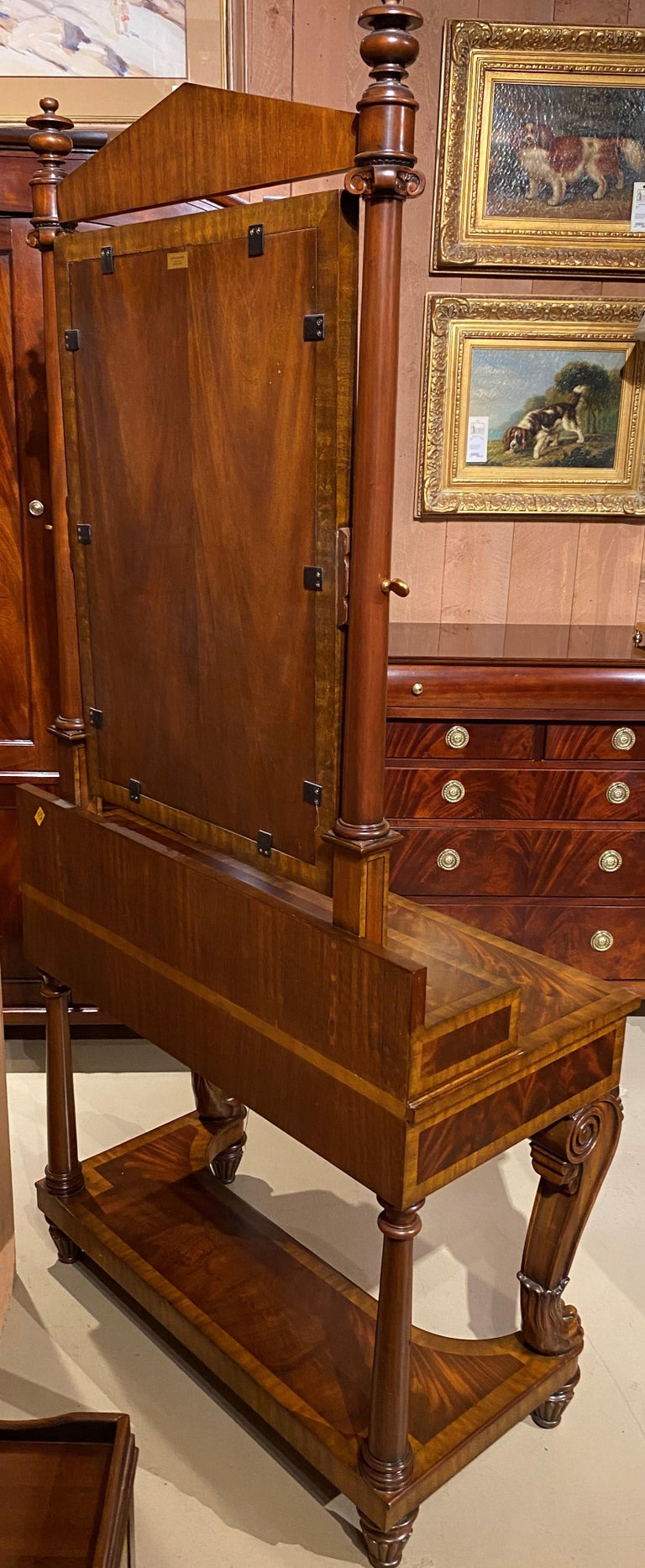 Maitland-Smith Chest with Mirror in Mahogany For Sale at 1stDibs
