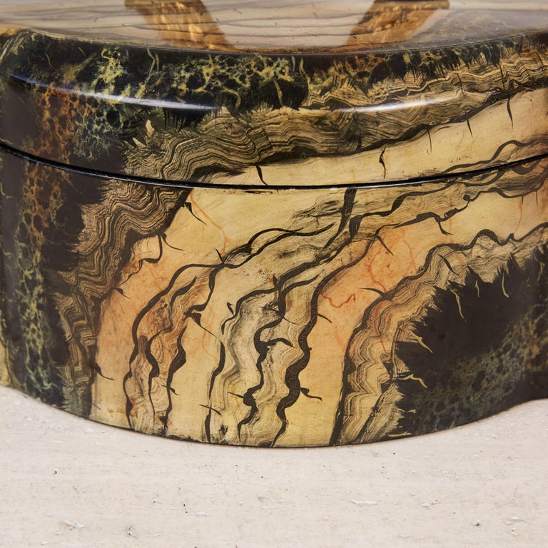 Maitland Smith Decorative Box with Brass Handle at 1stDibs