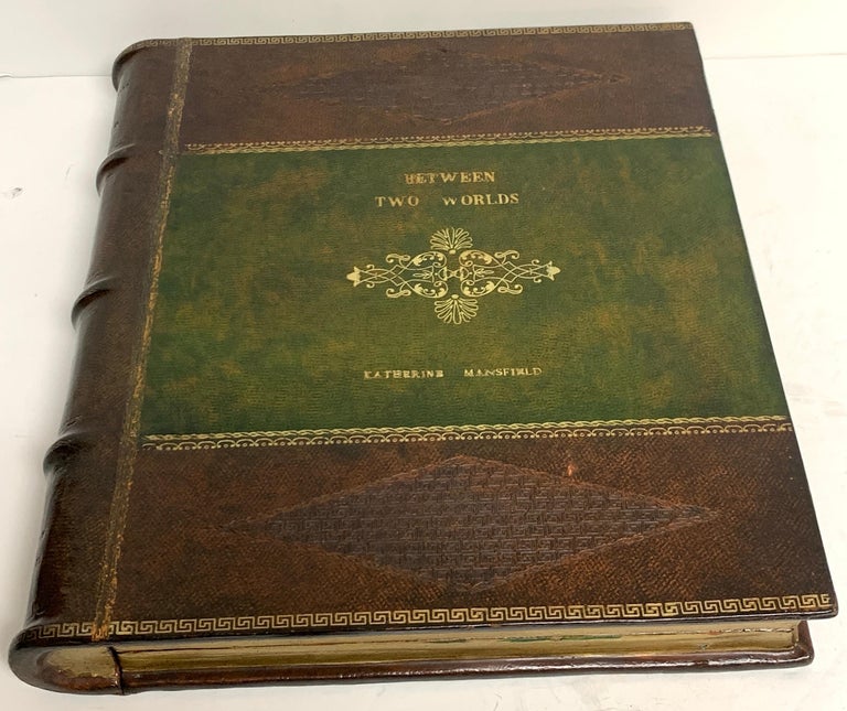 Maitland Smith Embossed Leather Book Motif Double Photograph Frame at ...
