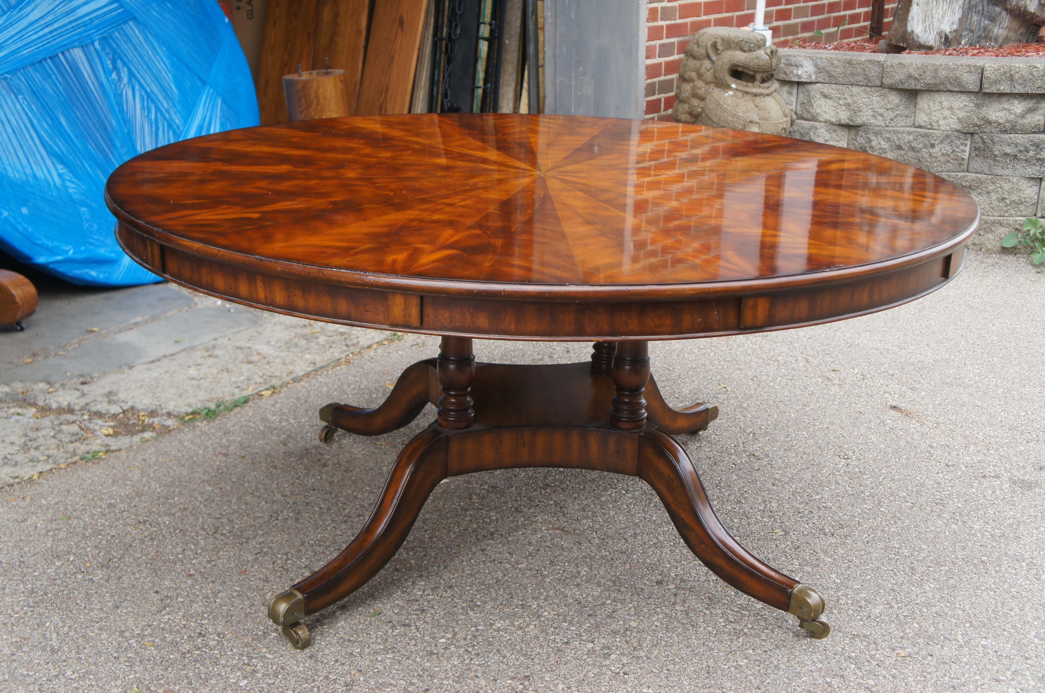 Maitland Smith English Regency Flame Mahogany Roundabout Extendable ...