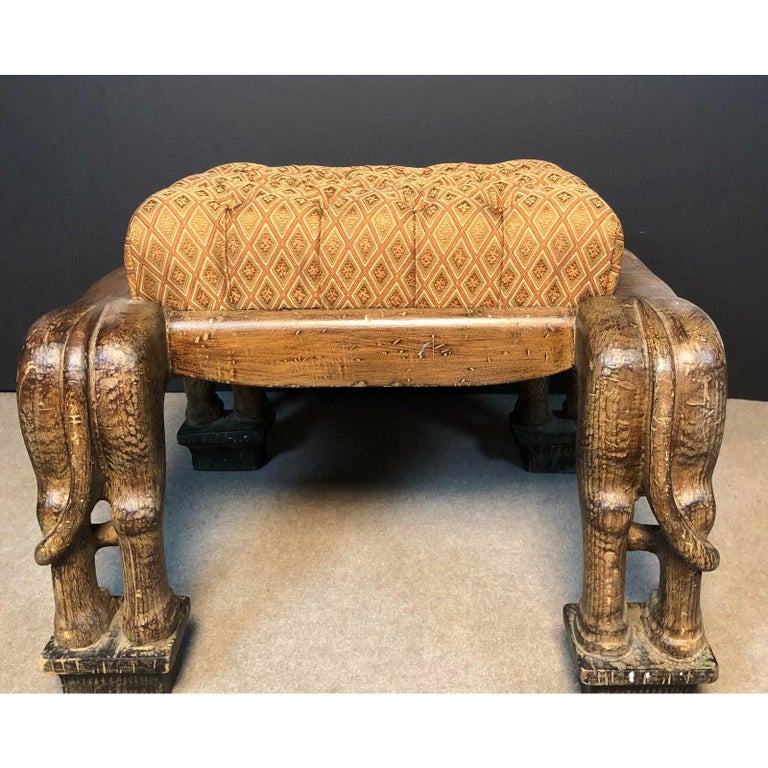 Maitland Smith Figural Stylized Lion Bench For Sale at 1stDibs