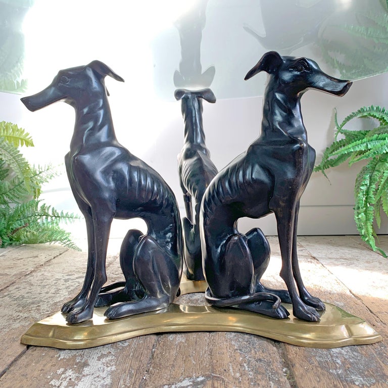 Maitland Smith for the Daniel Brooks Gallery Bronze Whippet Dog Coffee ...