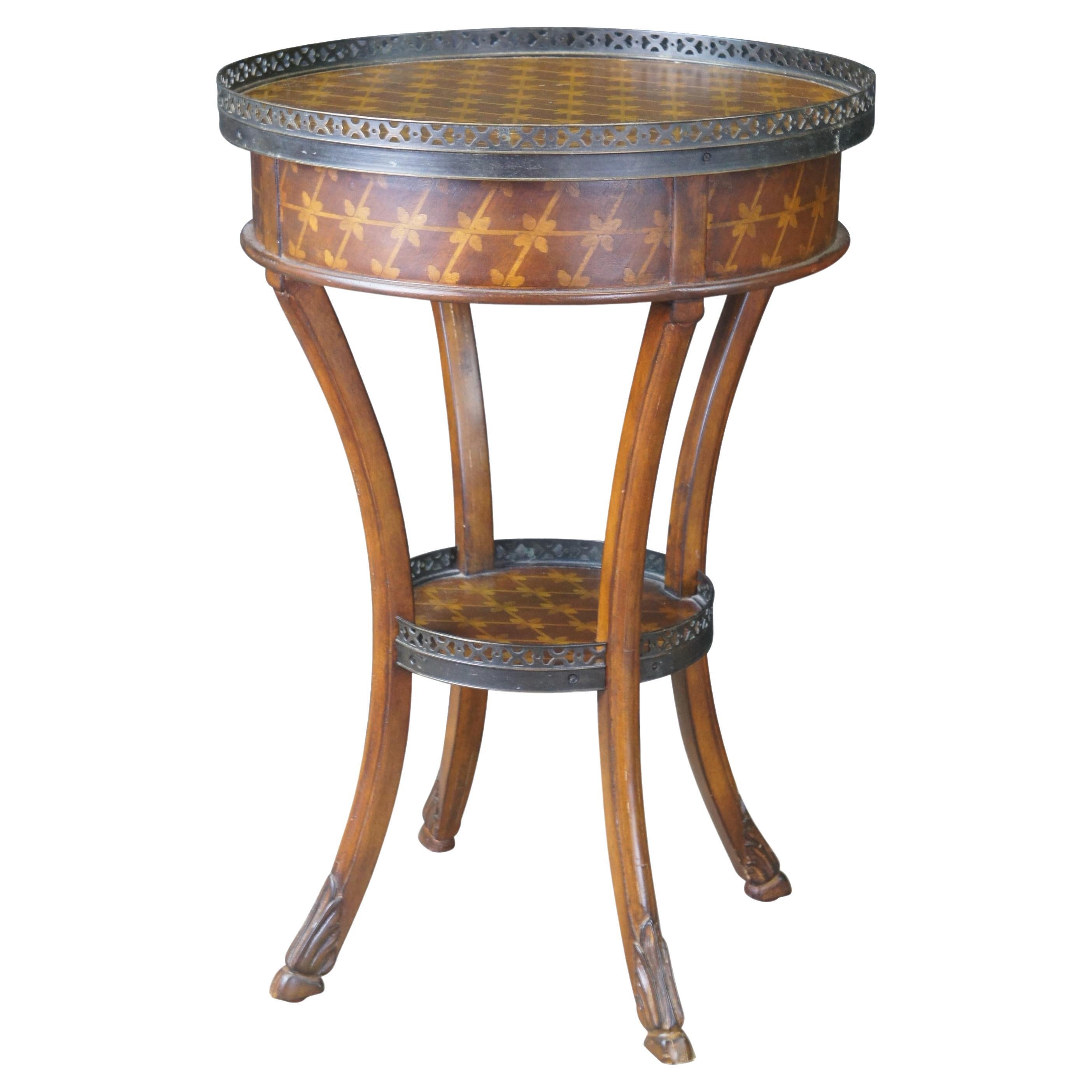 Maitland Smith French Style Mahogany Marquetry Inlaid Gueridon Side ...