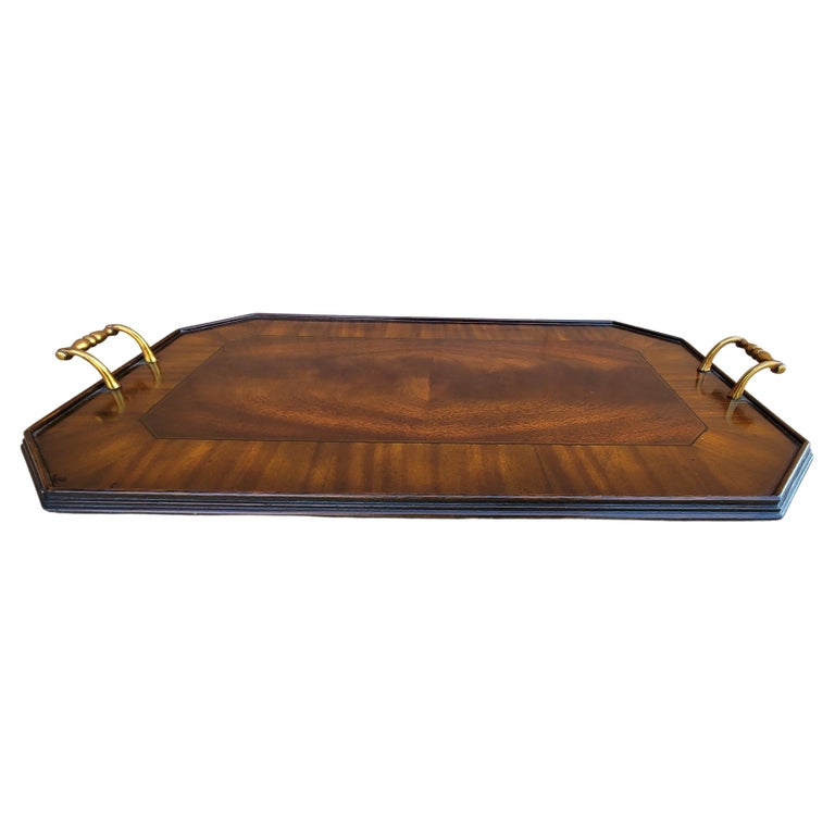 Maitland-Smith George III Hand Made Inlaid Banded Flame Mahogany ...