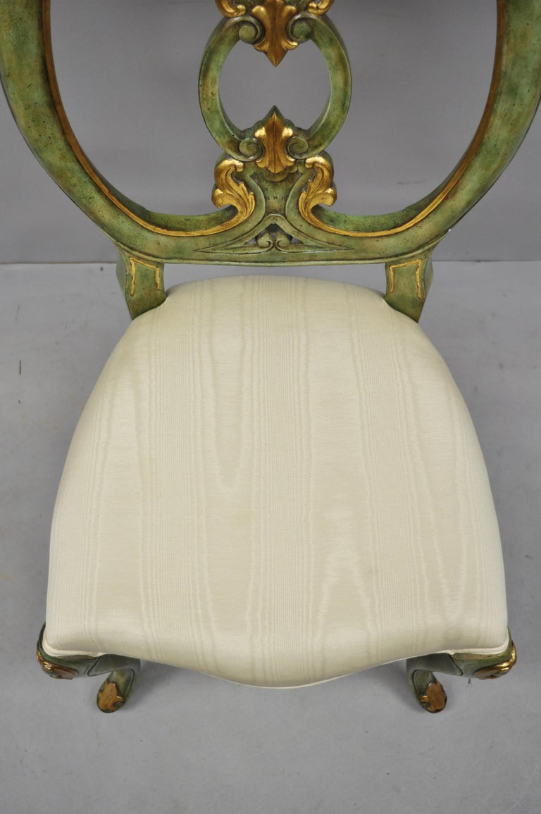 Maitland Smith Green and Gold Painted French Rococo Victorian Style ...